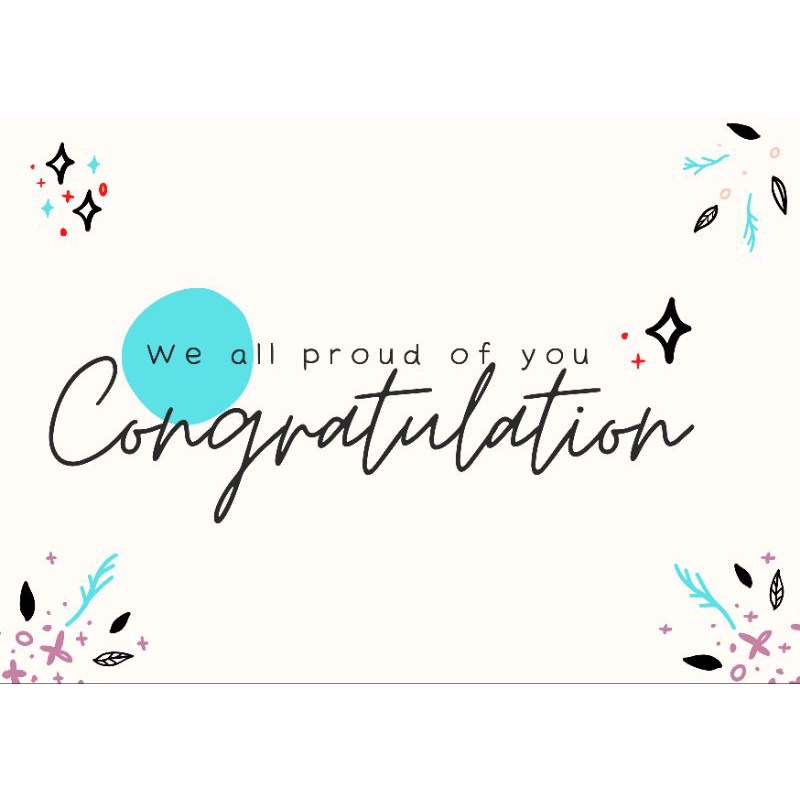 Jual Kartu Ucapan Aestetik Congratulation Card Ucapan Selamat Keren | Shopee Indonesia