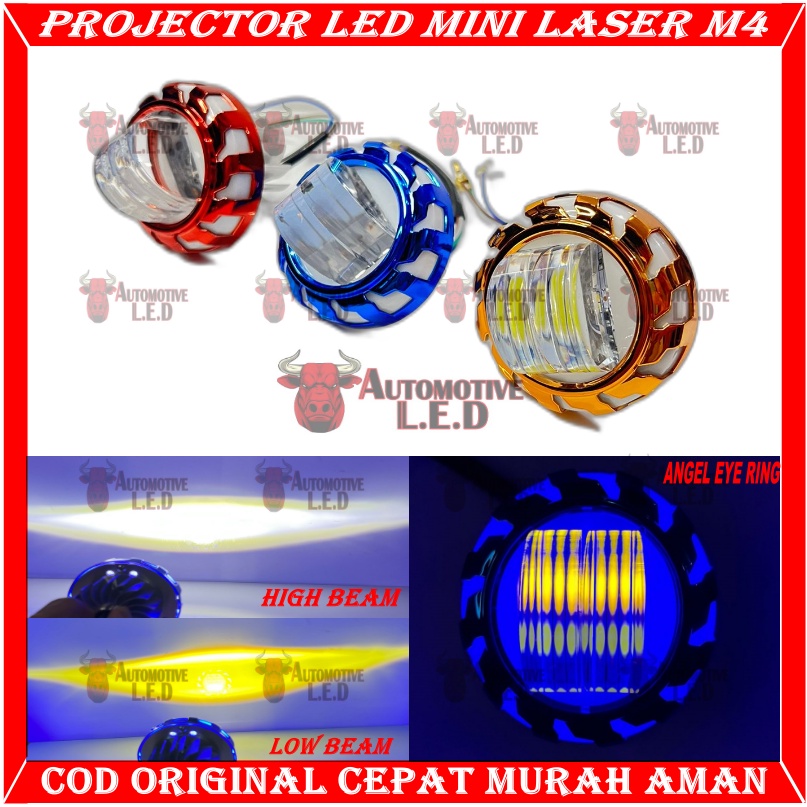 Jual ORIGINAL LAMPU LED LASER M4 LASER PROJIE LED 2 WARNA LAMPU UTAMA ...