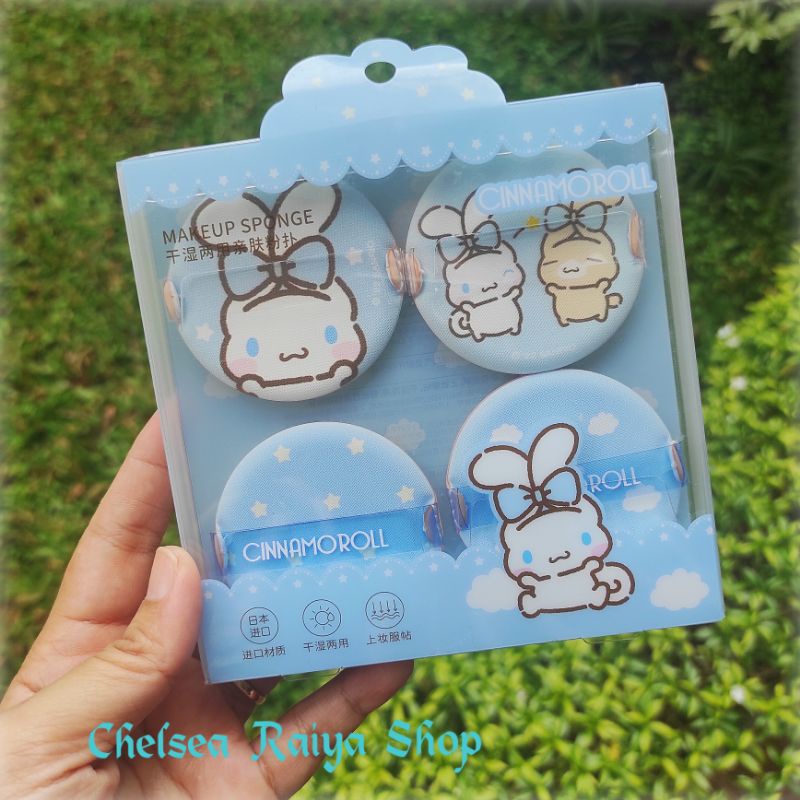 Jual Miniso x Sanrio Cinnamoroll Makeup Sponge Spons Kosmetik 4pcs ...