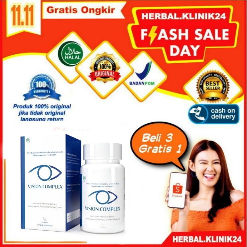 Jual Vision complex asli original 100% obat mata minus plus rabun katarak gukoma miopi | Shopee ...