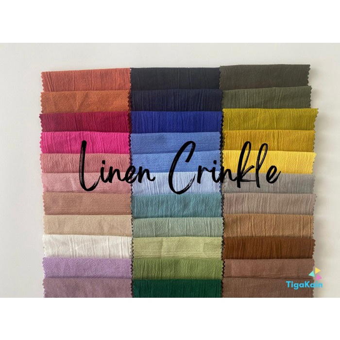 Jual Kain 1 Meter Kain Linen Crinkle / Linen Crincle | Shopee Indonesia