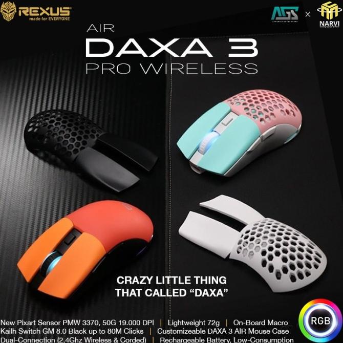 Jual Rexus PRO Daxa Air III Wireless - Gaming Mouse ready viral ...