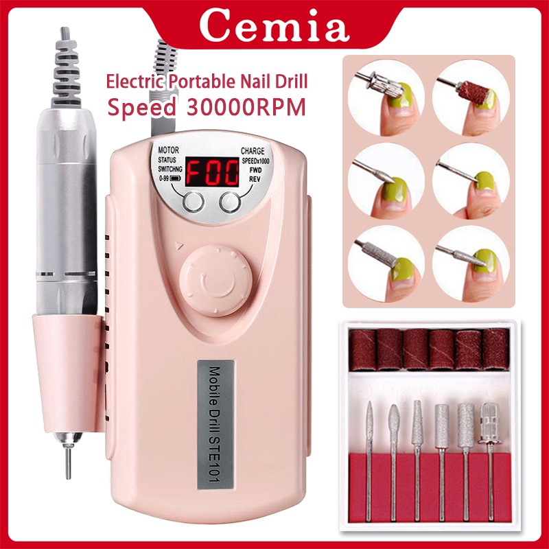 Jual Cemia 30000 Rpm Alat Kikir Kuku Elektrik Portable Rechargeable ...