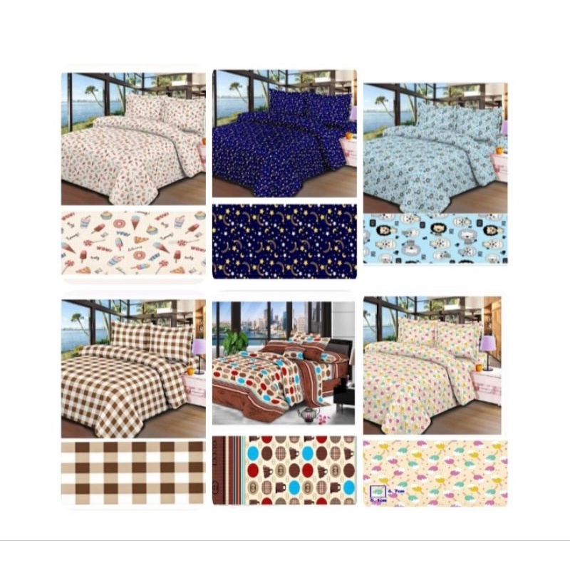 Jual Bahan Kain Sprei Polimikro/Polymicro Katun Disperse Meteran Lebar ...