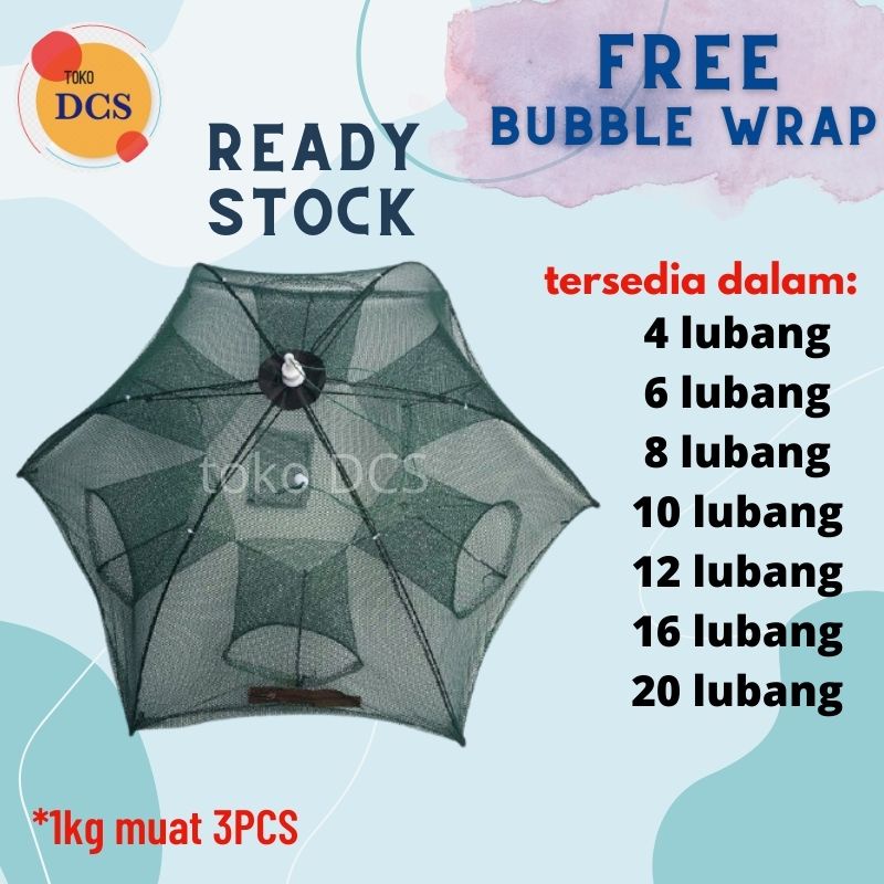 Jual Jaring Payung Bubu Jebakan Perangkap Ikan Udang Ikan Kepiting Model Payung 8 Lubang Lobang ...
