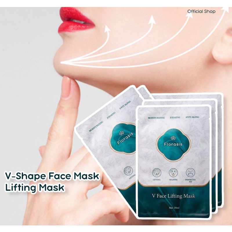 Jual (1pc)masker dagu v face lifting mask florasis bpom | Shopee Indonesia