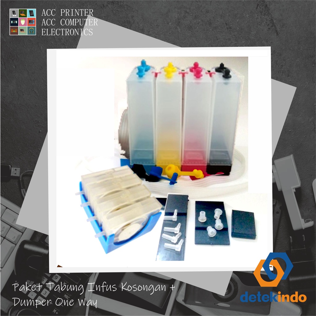 Jual Paket Tabung Infus Kosongan 4 Warna + Dumper One Way Modif Infus ...