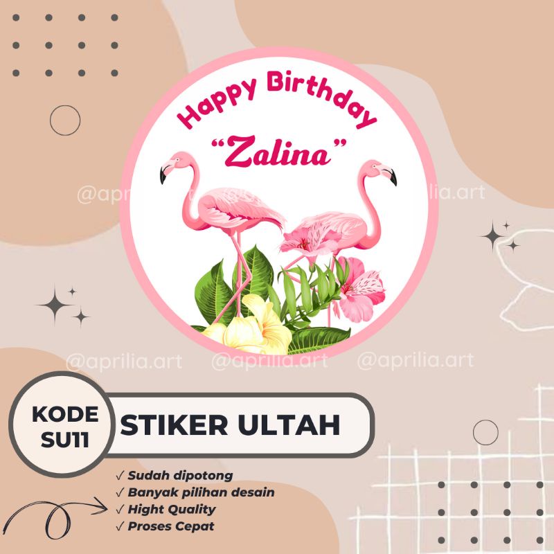 Jual Stiker Ultah Anak / Stiker Nasi Kotak / Sticker Bento custom murah ...