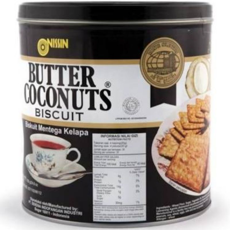 Jual Nissin biscuit butter coconut biskuit kelapa kaleng 650 gram ...
