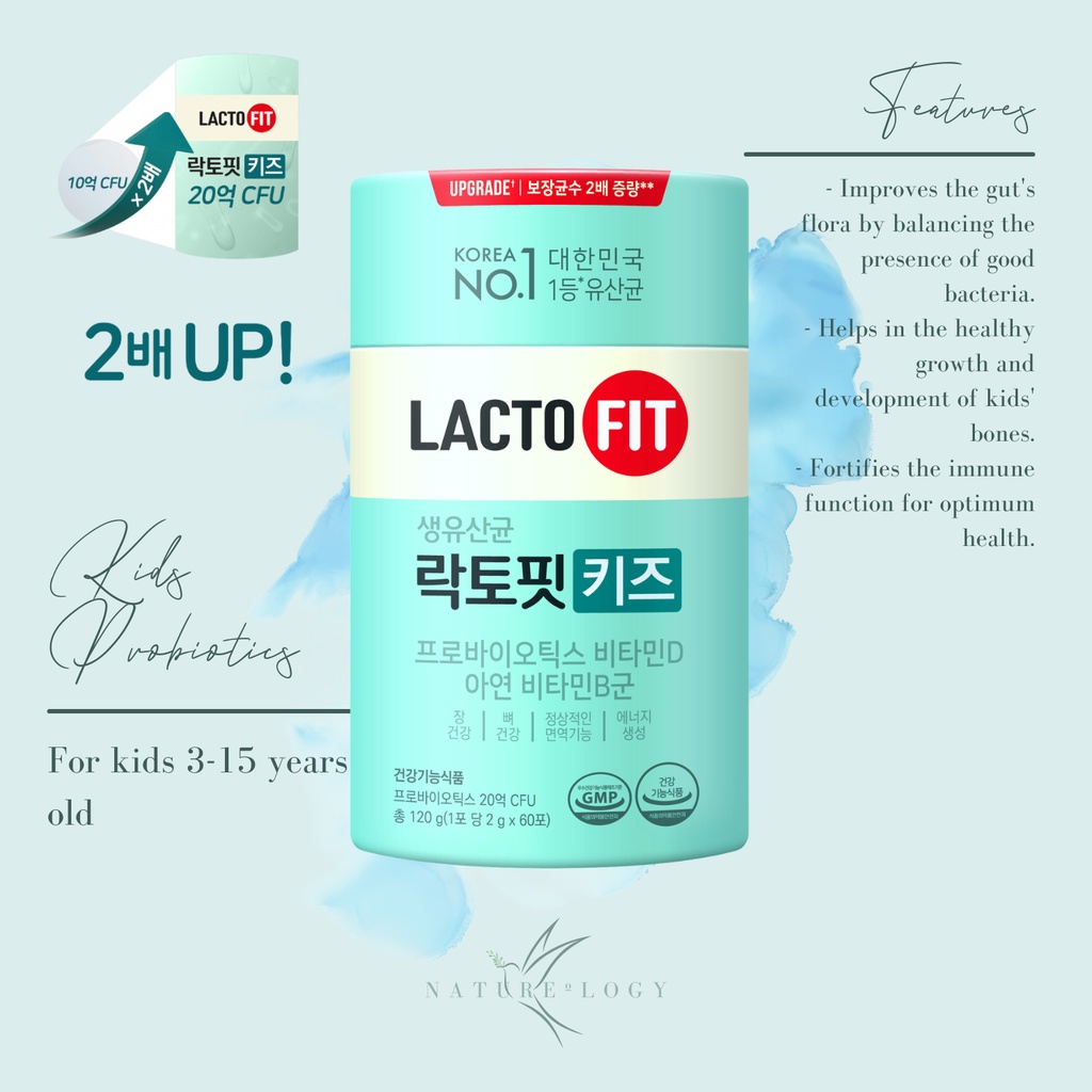 Jual LACTO-FIT PROBIOTIC KIDS / ANAK (3-15 tahun) 1BOX @60sticks Korea ...