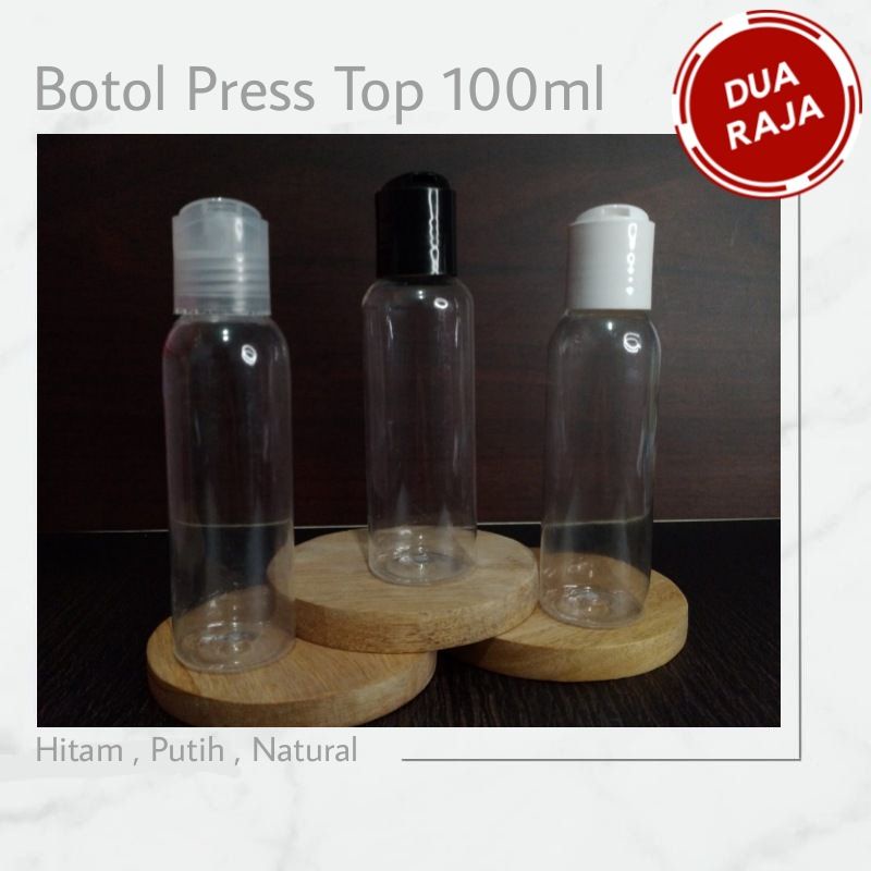 Jual Botol Isi Ulang Press Top PressOn BR 100ml Neck 24 PET Plastik ...
