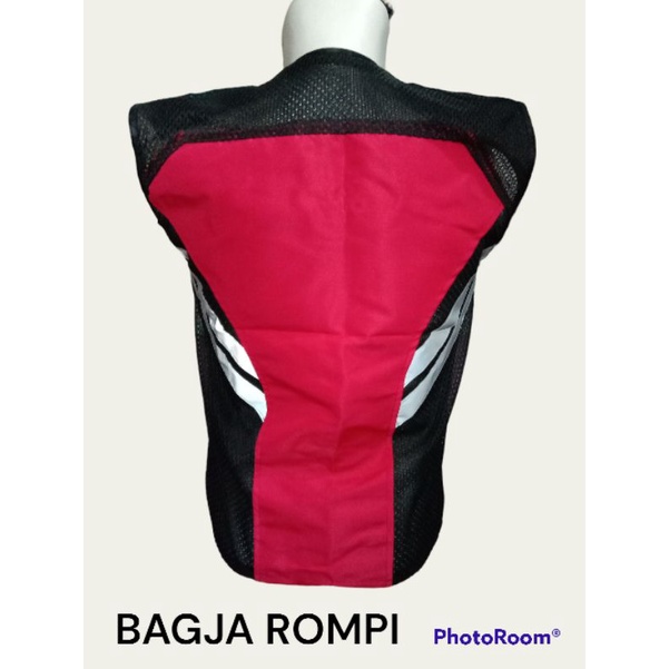 Jual Rompi Merah taslan safety polosan | Shopee Indonesia