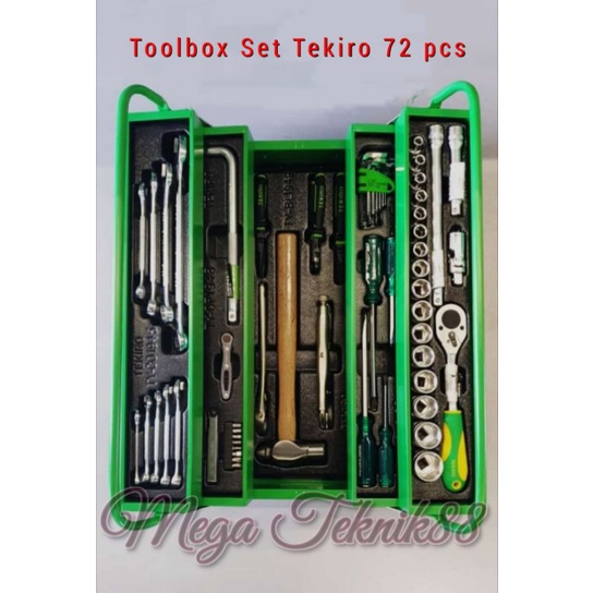Jual TOOLBOX SET 72 PCS TEKIRO TOOL BOX SET KOTAK MEKANIK ALAT PERKAKAS KUNCI SOCK SOCKET TEKIRO ...
