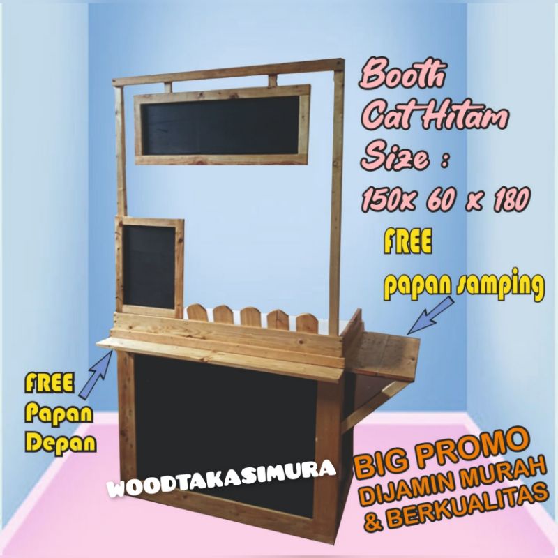 Jual booth portable / event desk / meja lipat / booth portable kayu ...