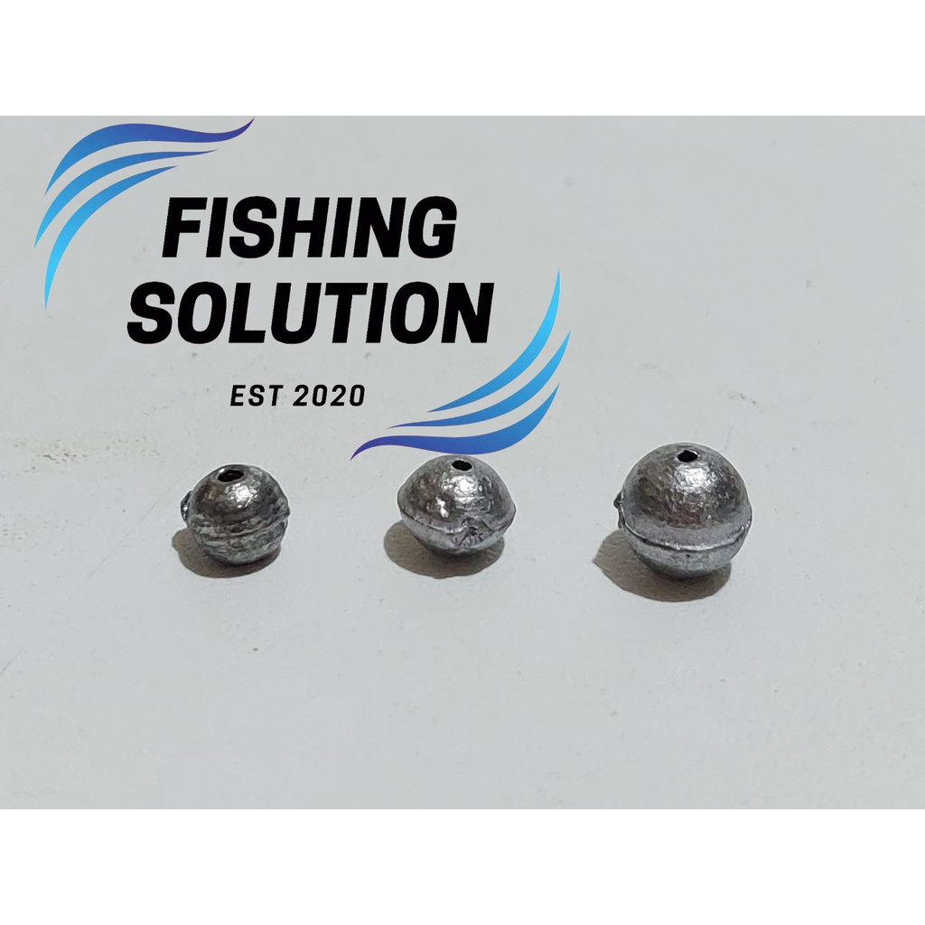 Jual Timah Pancing Merica / Bulat 50 / 100 / 250 gram Ukuran - 0 1 2 3 ...