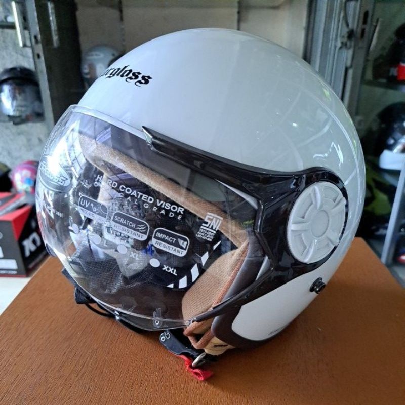Jual HELM CARGLOSS HIJAB ORIGINAL WHITE | Shopee Indonesia
