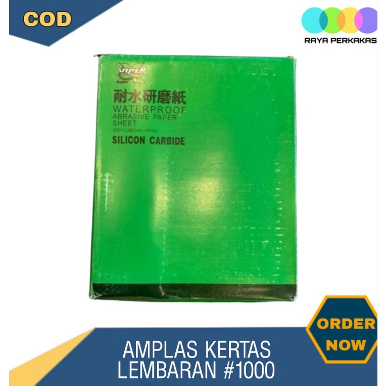 Jual Amplas Kertas Lembar Grit 1000 /Abrasive sand paper 1000 | Shopee ...