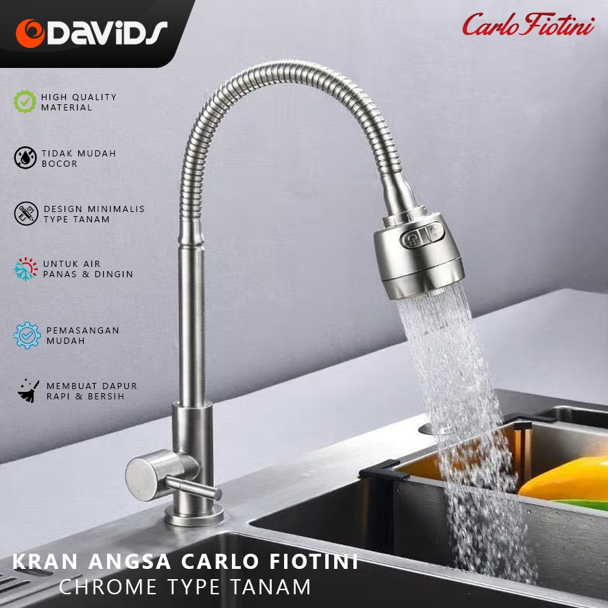 Jual Kran Angsa Fleksibel Keran Dapur Cuci Piring Tanam Stainless Cfs ...
