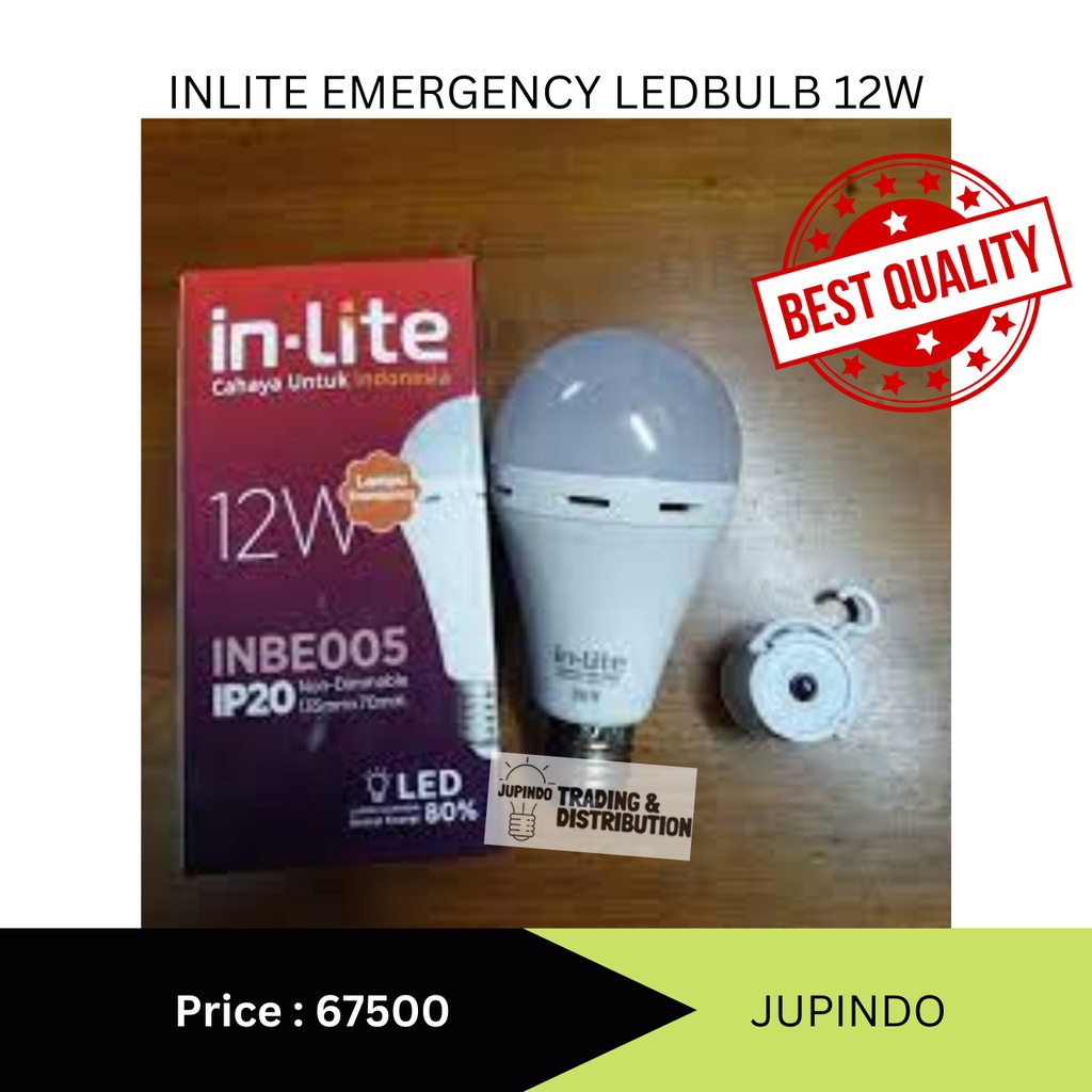 Jual INLITE EMERGENCY LEDBULB 12W - emergency lamp - lampu emergency ...