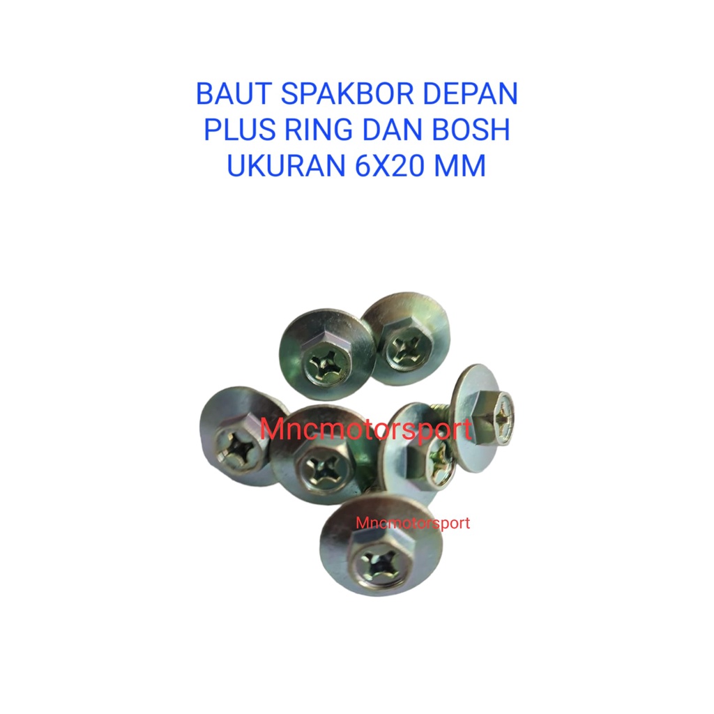 Jual HARGA 1 BAUT SPAKBOR PLUS RING DAN BOSH UKURAN 6 X 20 MM | Shopee ...