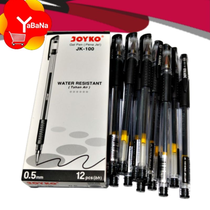 Jual [YBN] Bolpen Gel Pen Pulpen Pena Joyko JK-100/JK-100nt 0.5 mm isi 12pcs | Shopee Indonesia