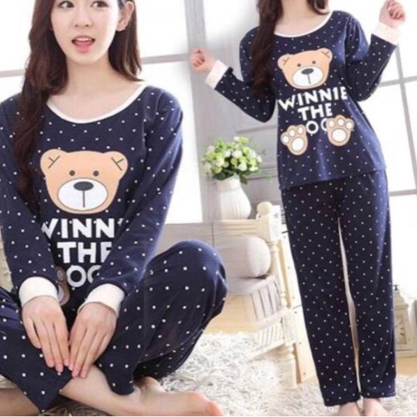 Jual Piyama panjang piama cewek pajamas perempuan murah | Shopee Indonesia