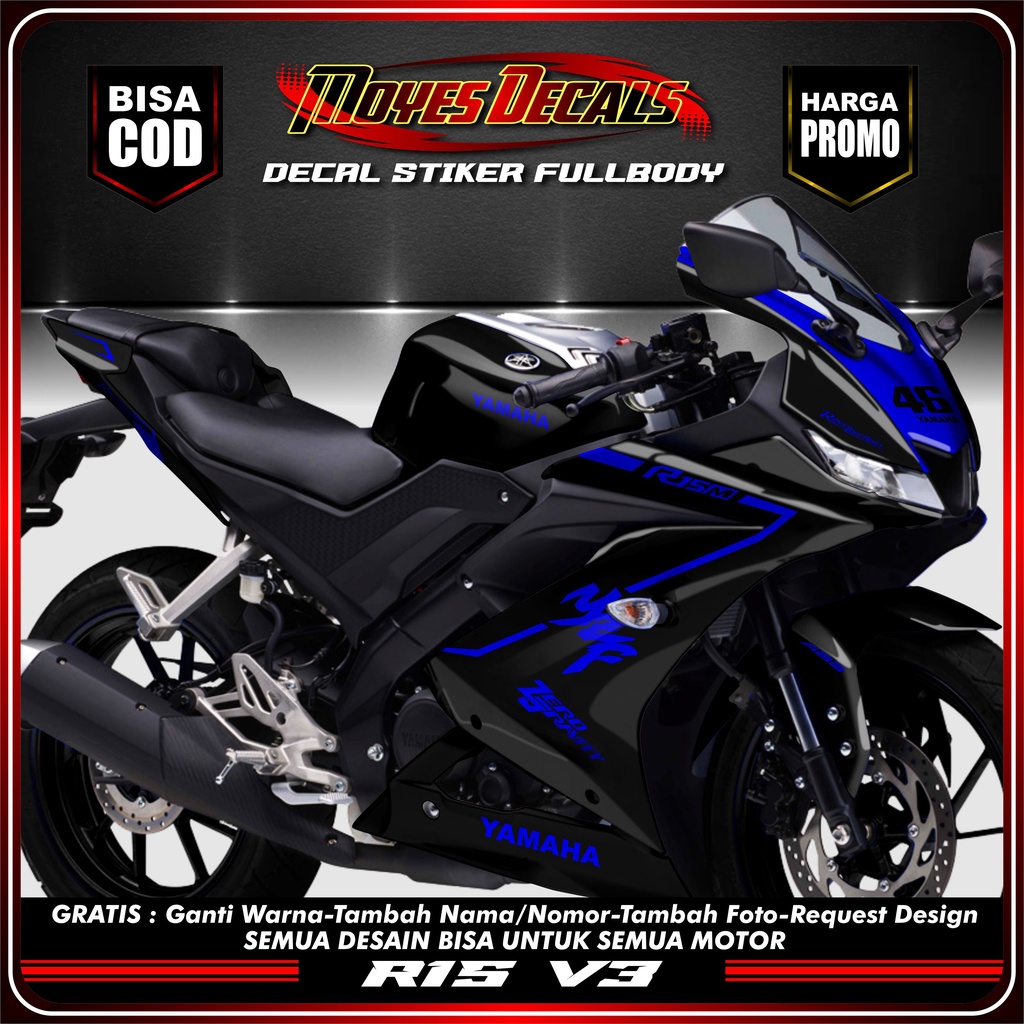 Jual -Decal R15 V3 Decal Sticker Fullbody Decal Hayabusa Jepang Design ...
