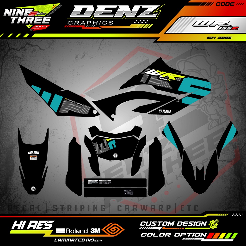 Jual DECAL STICKER YAMAHA WR MOTIF 2023 FREE FULL CUSTOME FULL BODY ...