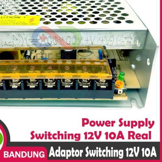 Jual ADAPTOR 12V 10A POWER SUPPLY SWITCHING JARING PELTIER CCTV LED STRIP | Shopee Indonesia