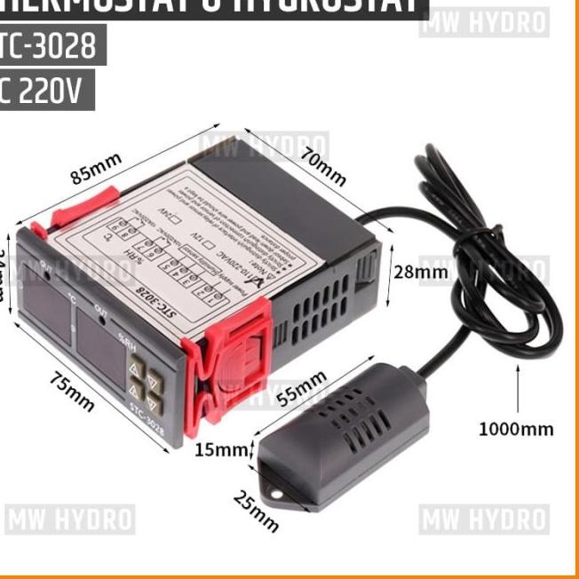Jual Temperature & Humidity Controller, Thermostat & Hygrostat, STC-3028 AC | Shopee Indonesia