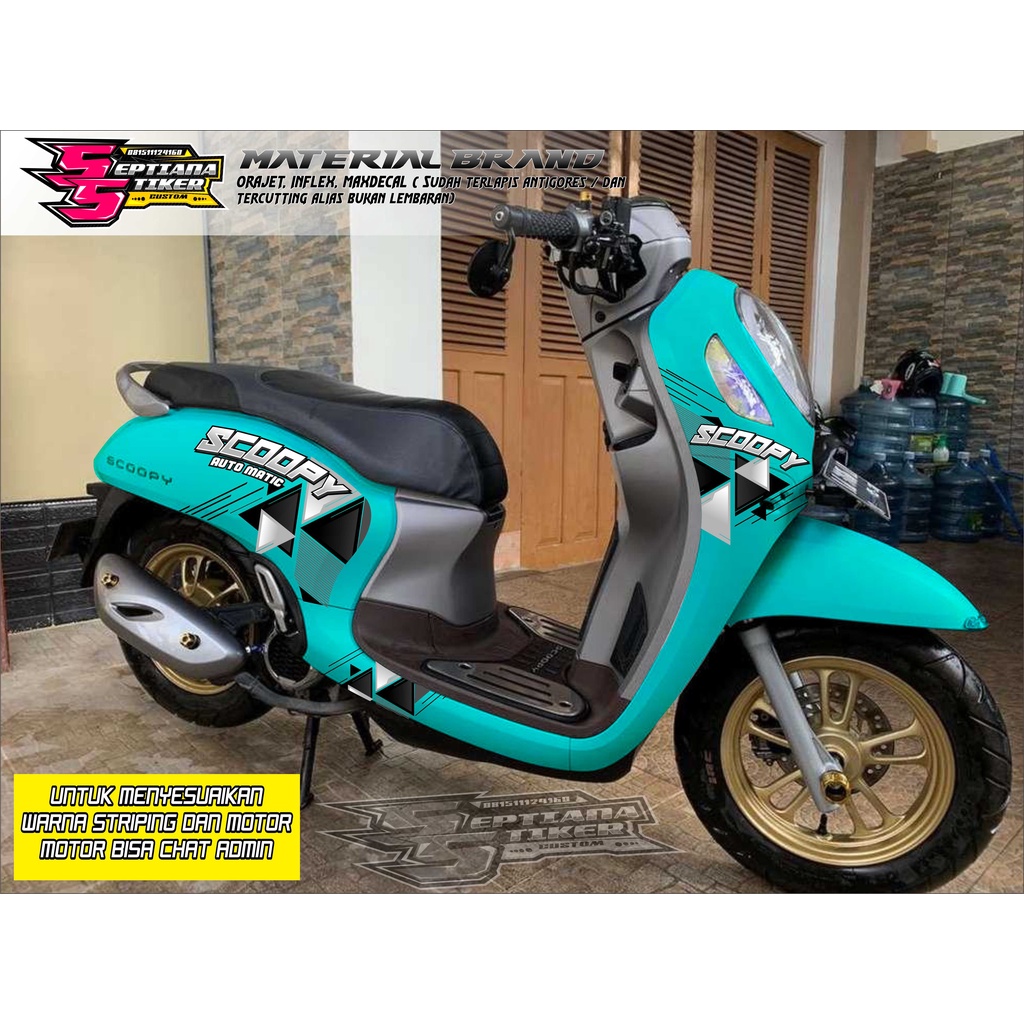 Jual Decal Stiker Scoopy New 2022 Full body Variasi Full block SIMPLE Premium Decal | Shopee ...