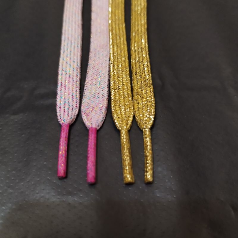 Jual tali sepatu gold / tali sepatu emas / tali sepatu gliter | Shopee ...