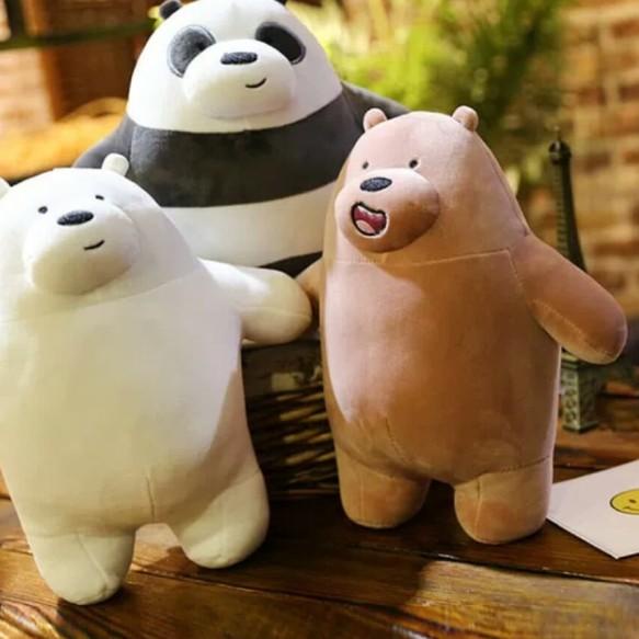 Jual boneka we bare bears miniso panda bear polar mainan grizzy import ...