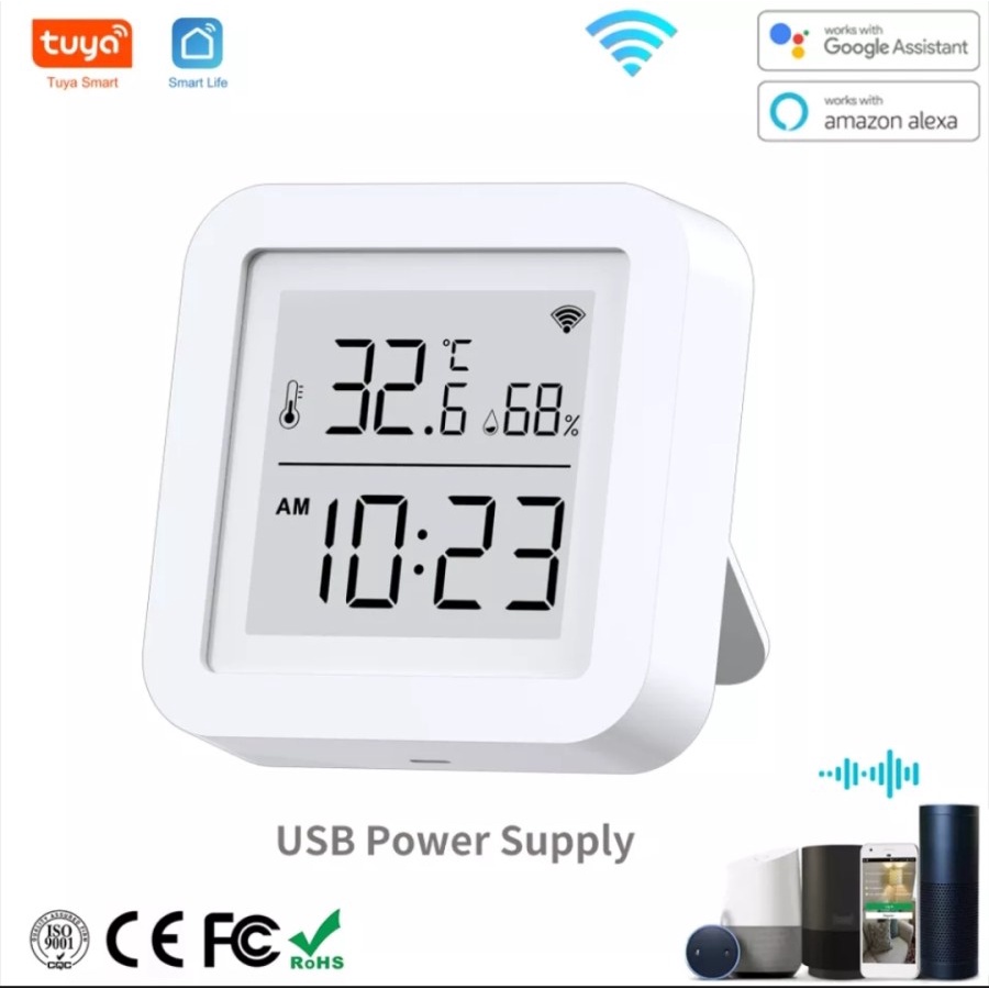 Jual AVPRO TH06 Tuya WIFI Temperature & Humidity Sensor for Smart Home WH | Shopee Indonesia