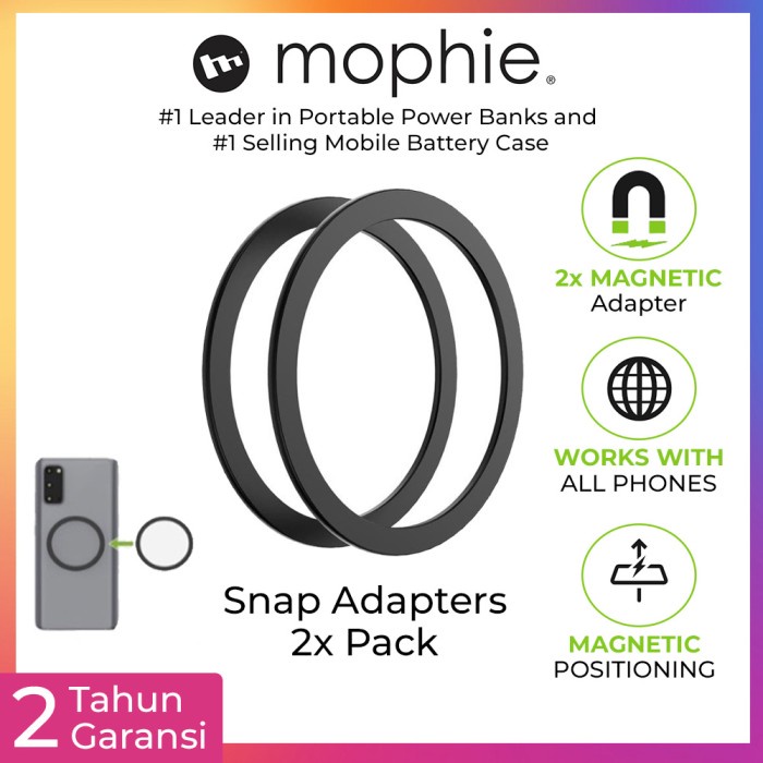 Jual [2 Pack] ORIGINAL Mophie Snap Adapter Magsafe Ring Magnet Sticker ...