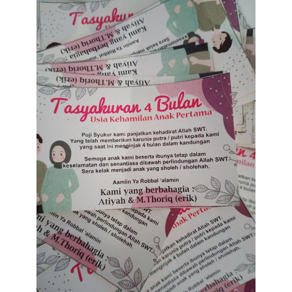 Jual stiker 4 bulan / stiker walimah 4 bulan / stiker tasyakuran hamil ...