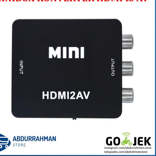 Jual Minibox HDMI To AV RCA CVBS Adapter / Mini HDMI2AV Converter Box ...