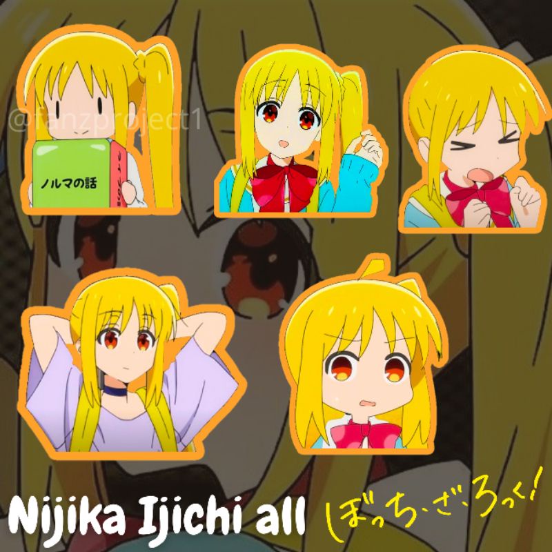 Jual STICKER ANIME NIJIKA IJICHI BOCCHI THE ROCK! (WATERPROOF) | Shopee ...