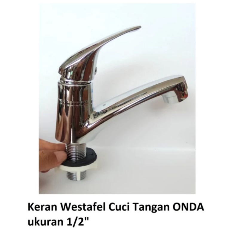 Jual Kran keran Air Onda wastafel 1/2 inch stainless angkat naik turun down up washtafel cuci ...