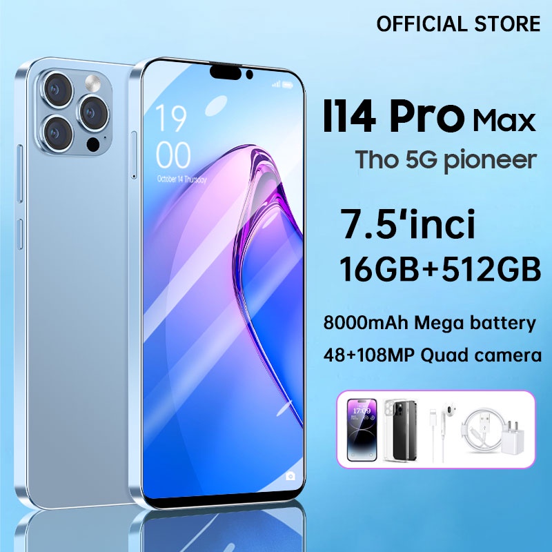 Jual hp i14 Pro Max handphone murah cuci gudang terbaru 2022 Smartphone ...