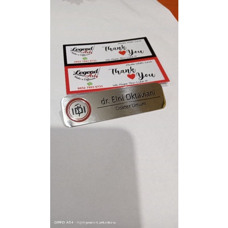 Jual Name Tag Dokter Silver Tanpa Resin - Papan Nama Dokter Silver ...