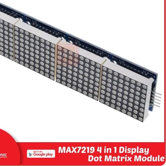 Jual MAX7219 4 IN 1 DISPLAY LED DOT MATRIX MODULE - Merah | Shopee Indonesia