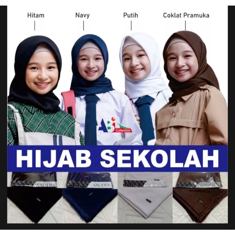 Jual JILBAB SEKOLAH SEGI EMPAT POLOS SAUDI RAWIS KATUN POLOS WARNA BIRU ...
