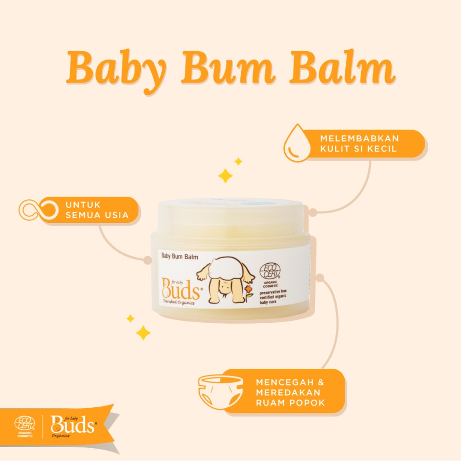 Jual BUDS BABY BUM BALM/CREAM PERAWATAN RUAM POPOK BAYI DAN ANAK 50ML ...