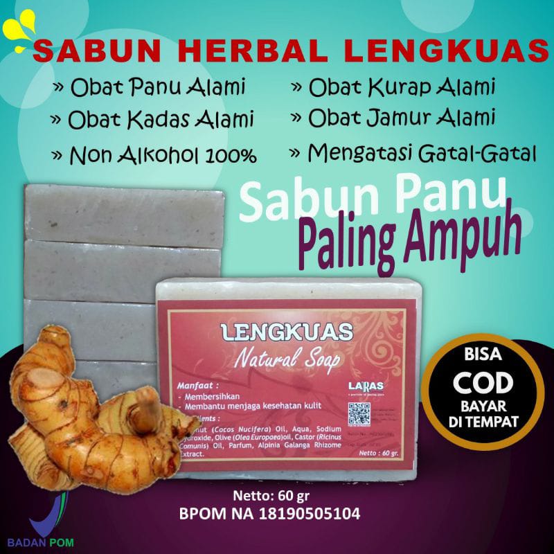 Jual Sabun Lengkuas untuk Gatal Panu Jamur / Sabun Kunyit / Bidara ...