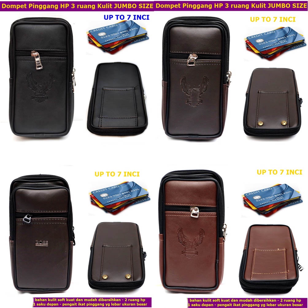 Jual Dompet Kulit Hp Pria Eagle 3 Ruang Jumbo Max Size | Shopee Indonesia