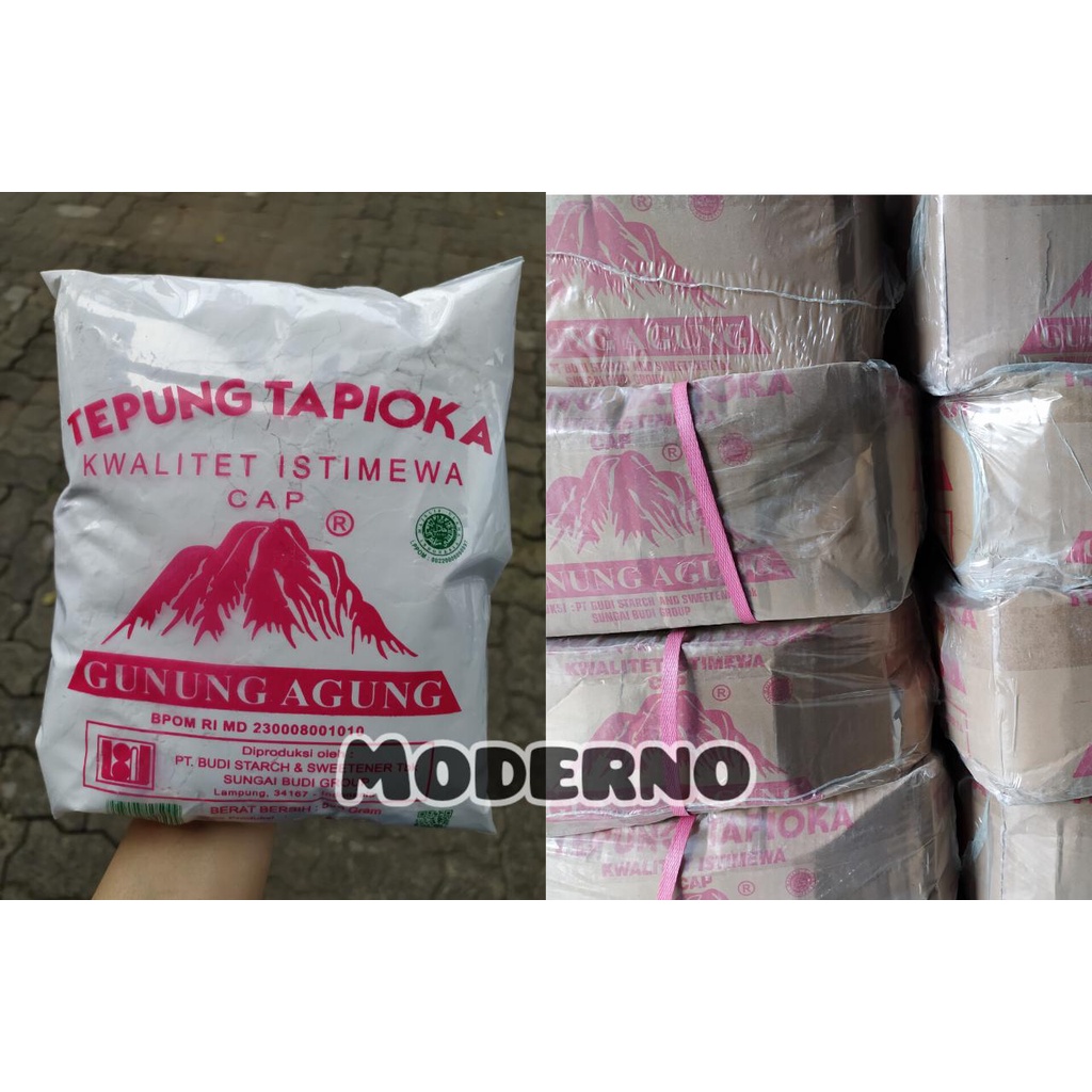 Jual tepung tapioka cap gunung agung 500 gr - Kartonan | Shopee Indonesia