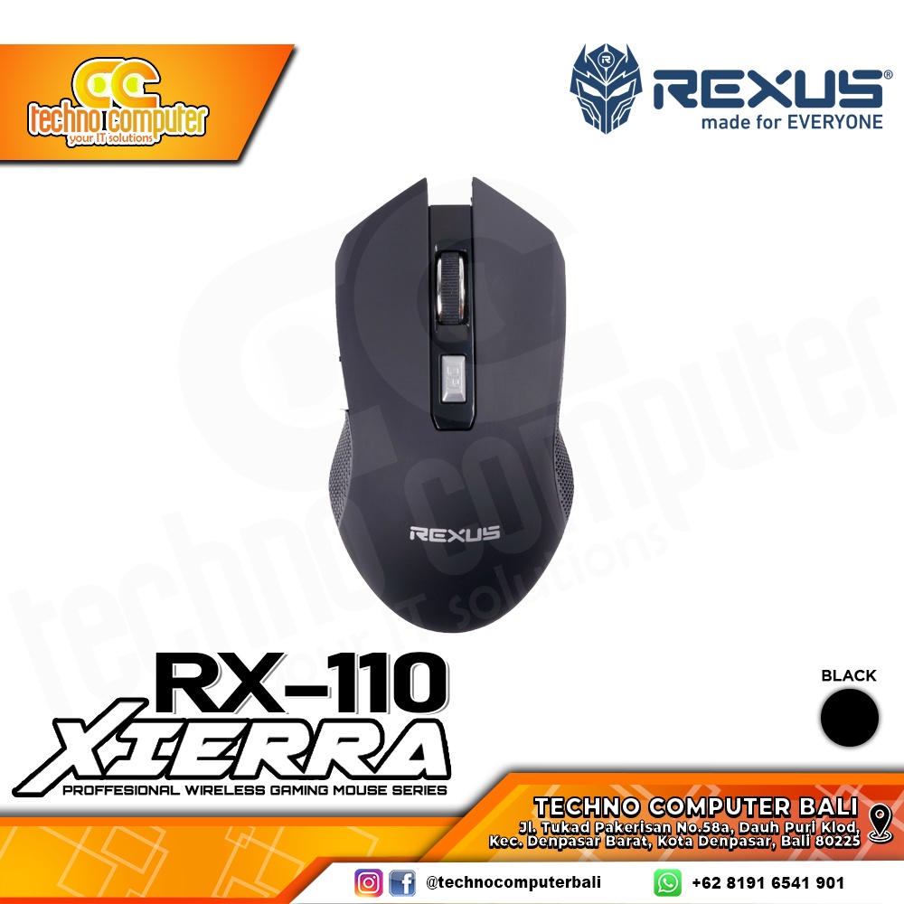 Jual REXUS XIERRA RX-110 6D Wireless - Gaming Mouse Wireless | Shopee ...