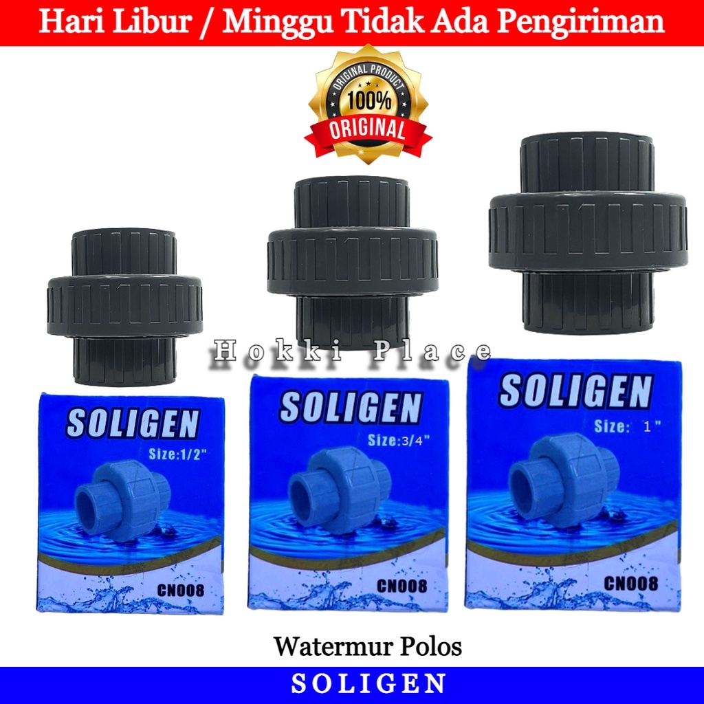 Jual WATERMUR PVC SOLIGEN 1/2 , 3/4 , & 1 INCH WATER MUR SOCKET DRAT ...