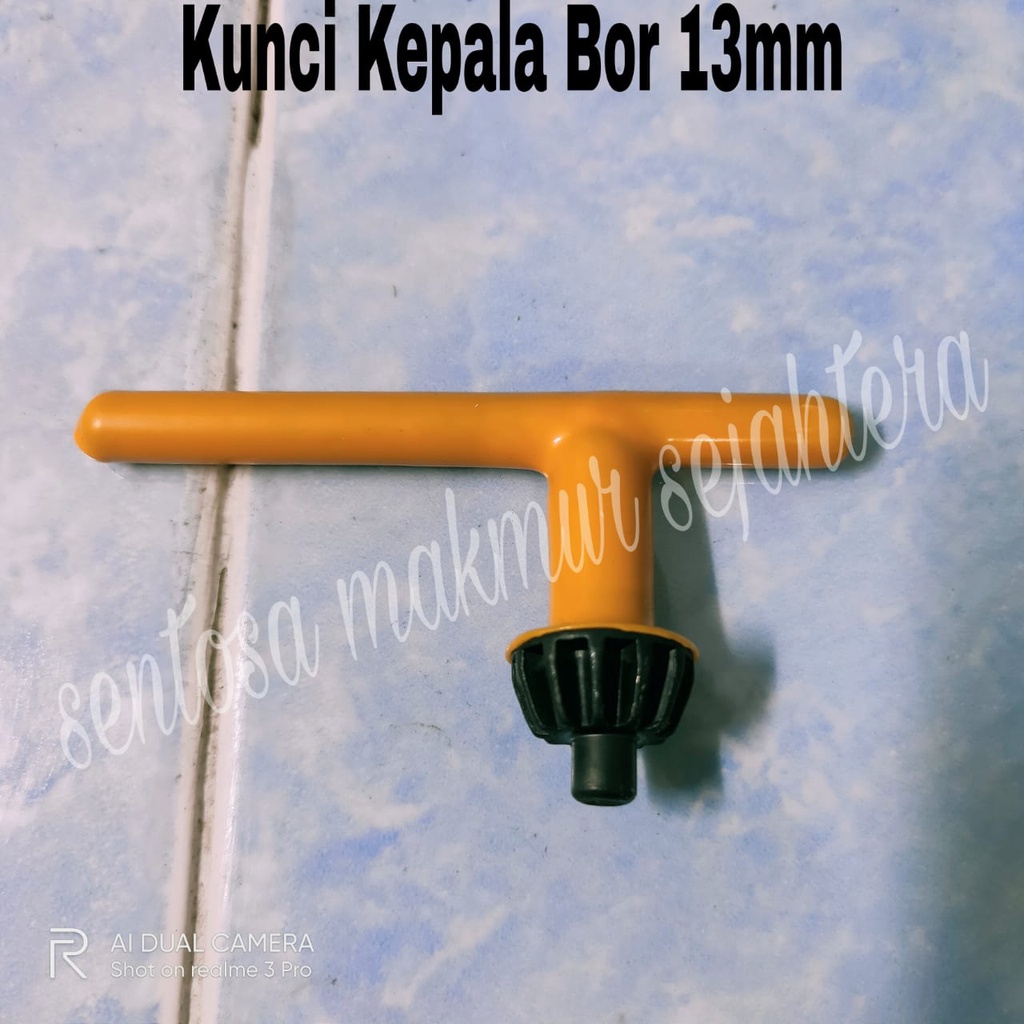 Jual KUNCI kepala Bor 13mm Chuck Key 13mm Gagang Karet Kunci Bor 13mm ...